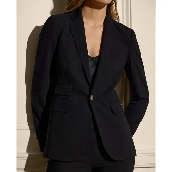 Ralph Lauren Parker Wool Crepe Jacket - Black