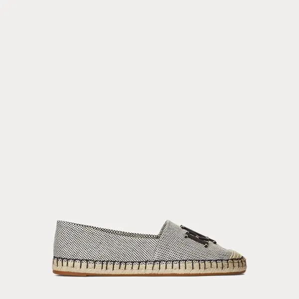Ralph Lauren Cameryn Iii Canvas & Leather Espadrille - Natural/black