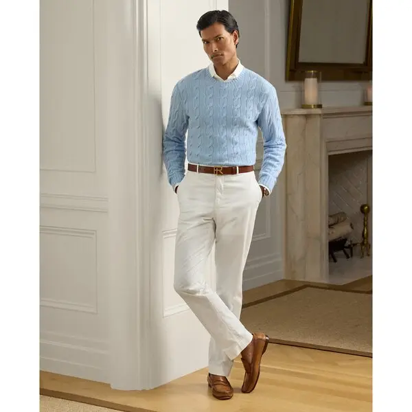 Ralph Lauren Straight Fit Stretch Chino Pant - Optic White