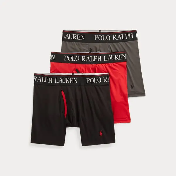 Ralph Lauren 4d-flex Microfiber Boxer Brief 3-pack - Charcoal