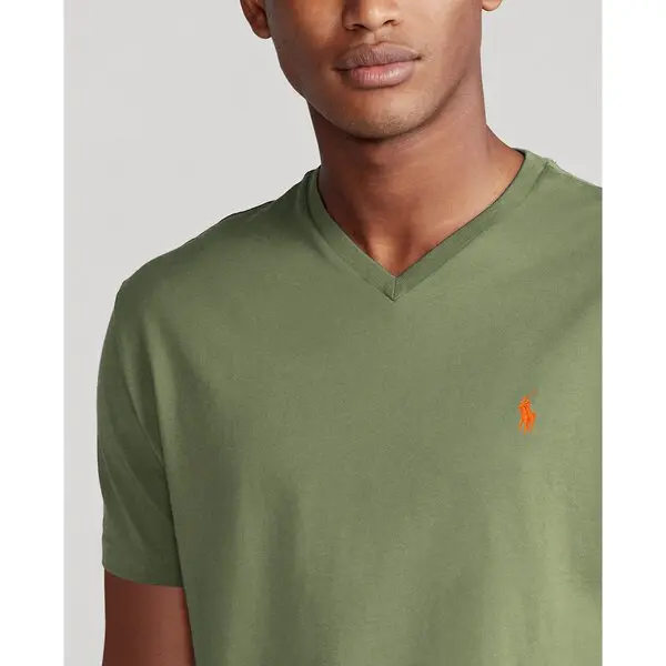 Ralph Lauren Classic Fit Jersey V-neck T-shirt - Supply Olive