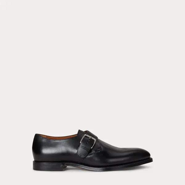 Ralph Lauren Maestra Calfskin Monk-strap Shoe - Black