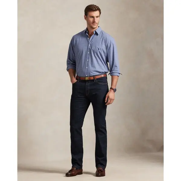 Ralph Lauren Checked Stretch Poplin Shirt - Blue Multi
