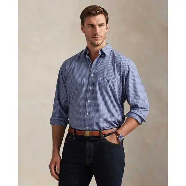 Ralph Lauren Checked Stretch Poplin Shirt - Blue Multi