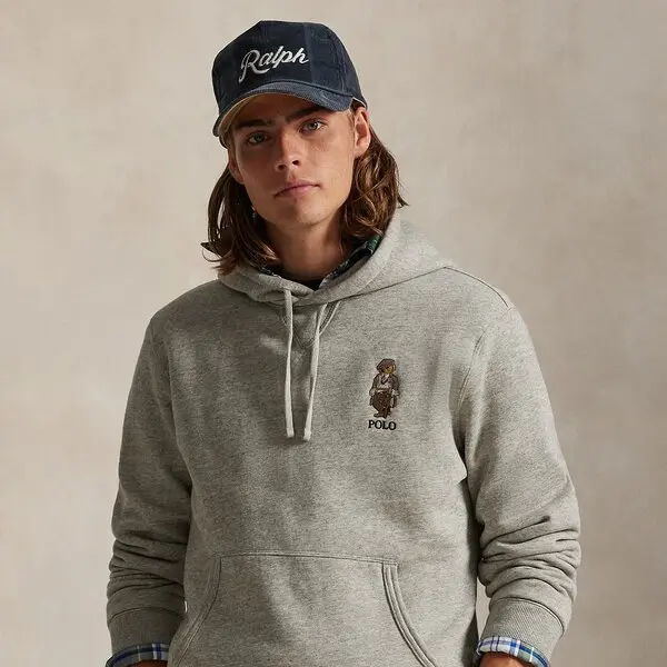 Ralph Lauren Polo Bear Fleece Hoodie - Loft Heather