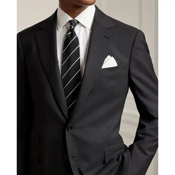 Ralph Lauren Gregory Hand-tailored Wool Serge Suit - Black