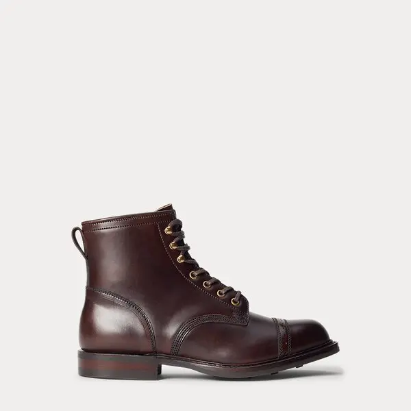 Ralph Lauren Hand-burnished Leather Boots - Brown