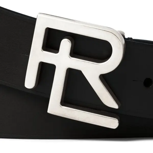 Ralph Lauren Vachetta Leather Belt - Black