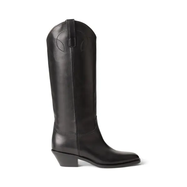 Ralph Lauren Jaelynne 45 Mm Burnished Tall Boot - Black