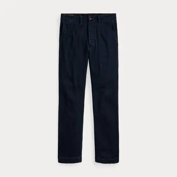 Ralph Lauren Indigo Herringbone Officer’s Pant - Deep Navy