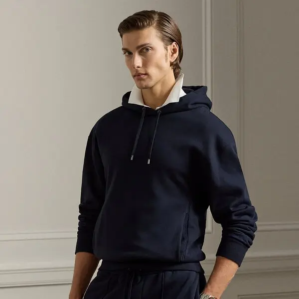 Ralph Lauren Cotton-cashmere Fleece Hoodie - Classic Chairman Navy