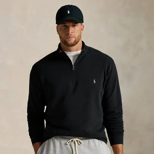 Ralph Lauren Jersey Quarter-zip Pullover - Polo Black