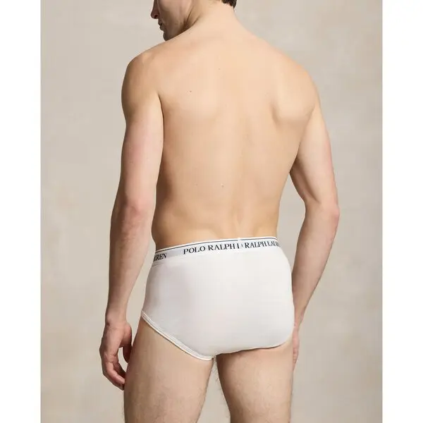 Ralph Lauren Cotton Wicking Mid-rise Brief 4-pack - White