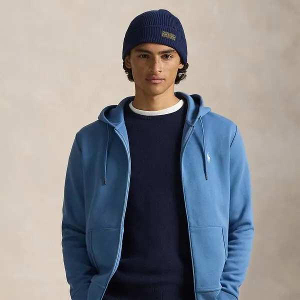 Ralph Lauren Double-knit Full-zip Hoodie - Delta Blue