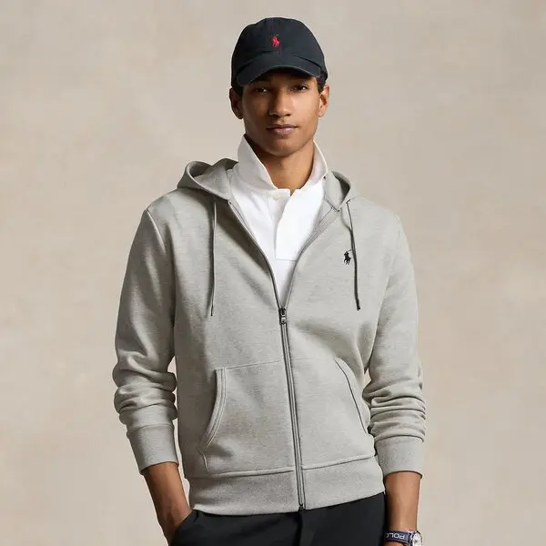 Ralph Lauren Double-knit Full-zip Hoodie - Light Sport Heather