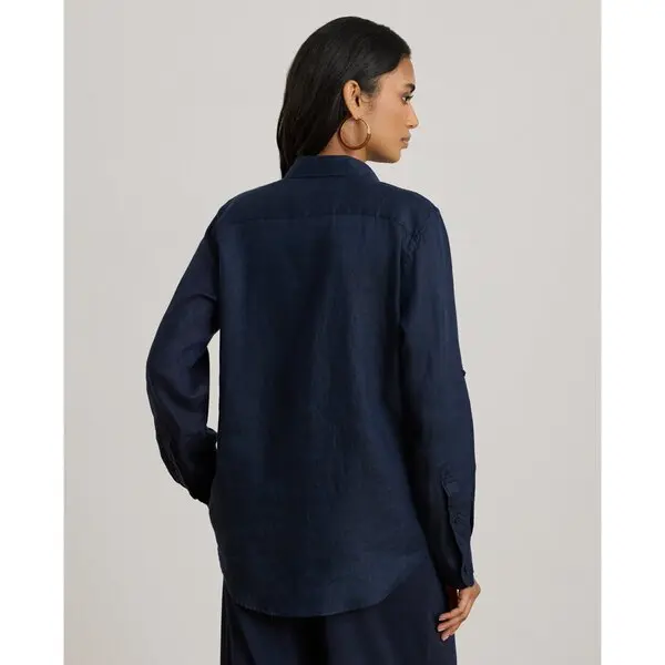 Ralph Lauren Relaxed Fit Linen Roll-tab Sleeve Shirt - Lauren Navy