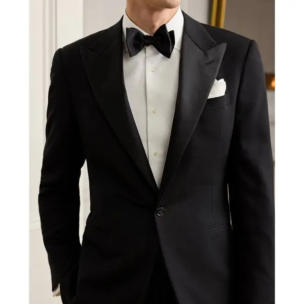 Ralph Lauren Gregory Handmade Barathea Peak Tuxedo - Black