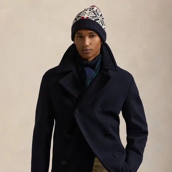 Ralph Lauren Polo Wool-blend Melton Peacoat - Navy