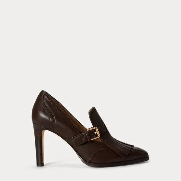 Ralph Lauren Colleen Kiltie Pumps - Chestnut Brown