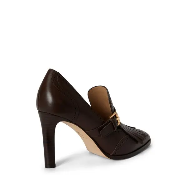 Ralph Lauren Colleen Kiltie Pumps - Chestnut Brown