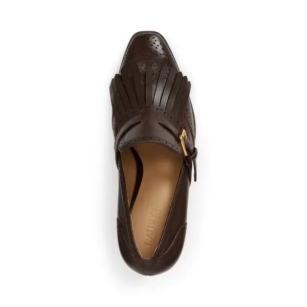 Ralph Lauren Colleen Kiltie Pumps - Chestnut Brown