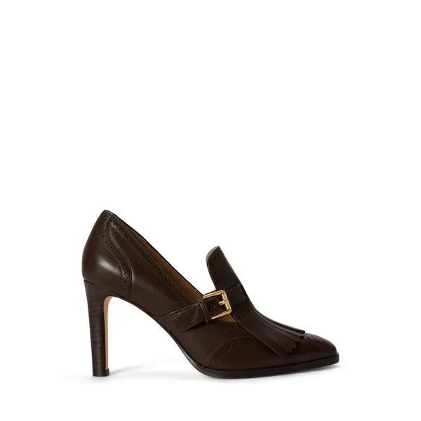 Ralph Lauren Colleen Kiltie Pumps - Chestnut Brown