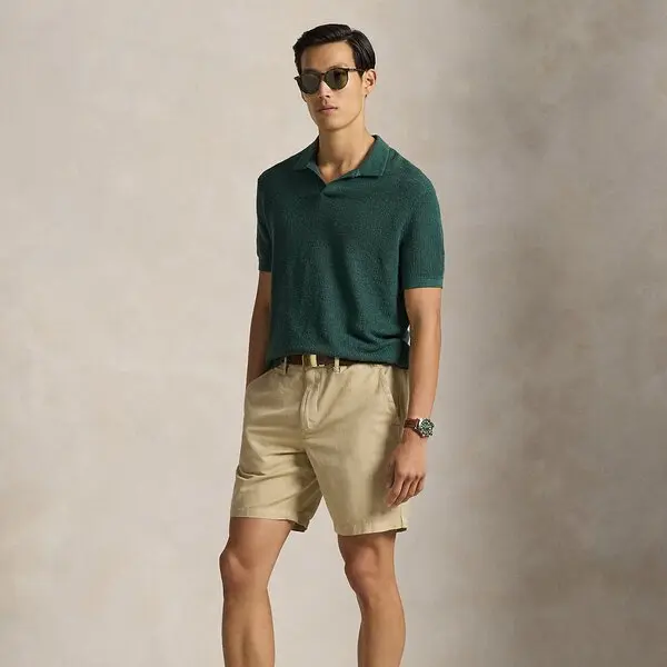 Ralph Lauren 8.5-inch Classic Fit Linen-cotton Short - Coastal Beige