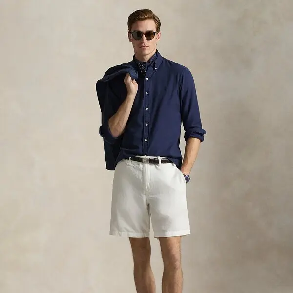 Ralph Lauren 8.5-inch Classic Fit Linen-cotton Short - Deckwash White
