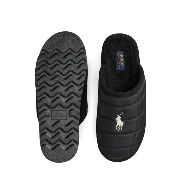 Ralph Lauren Reade Suede-trim Scuff Slipper