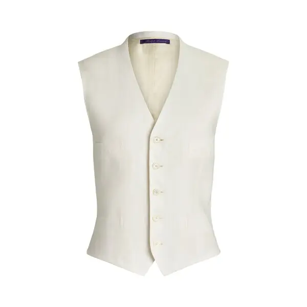 Ralph Lauren Jaiden Linen Vest - Cream