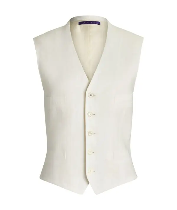 Ralph Lauren Jaiden Linen Vest - Cream
