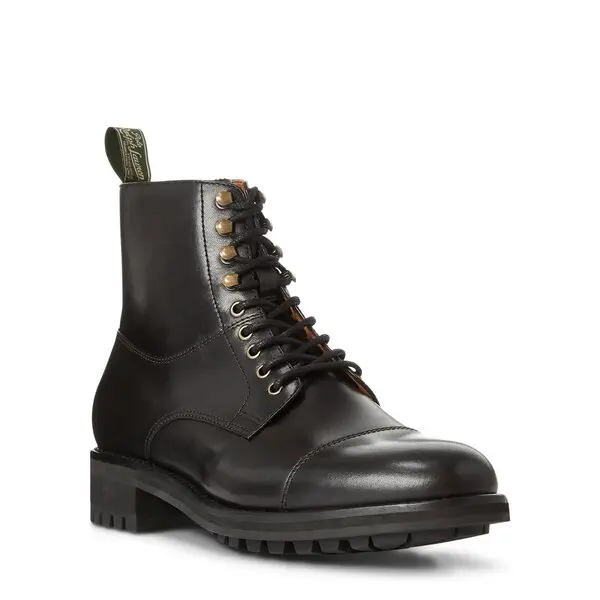 Ralph Lauren Bryson Leather Cap-toe Boots
