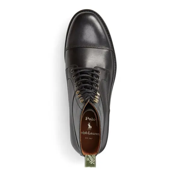 Ralph Lauren Bryson Leather Cap-toe Boots