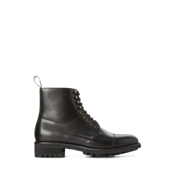 Ralph Lauren Bryson Leather Cap-toe Boots