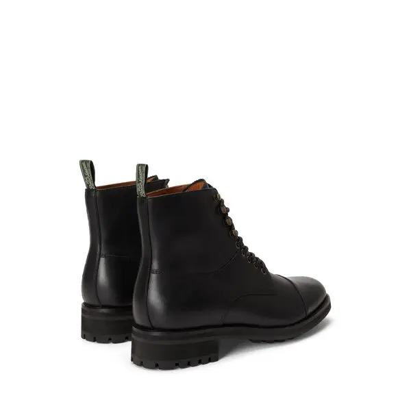 Ralph Lauren Bryson Leather Cap-toe Boots