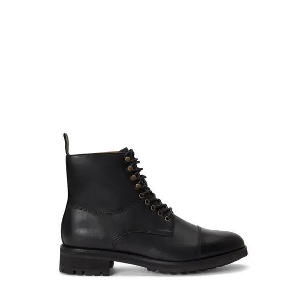 Ralph Lauren Bryson Leather Cap-toe Boots