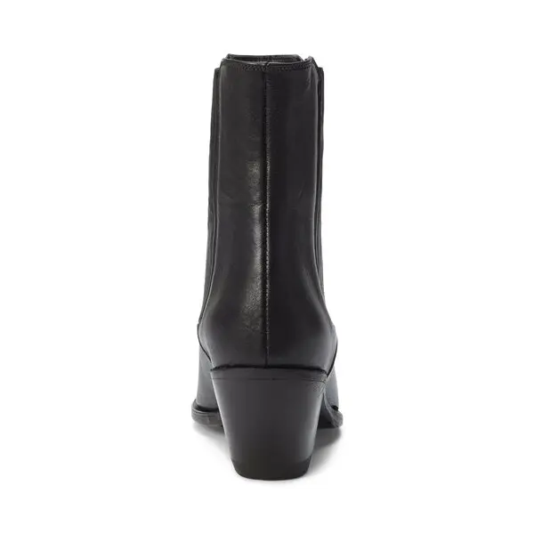Ralph Lauren Leather Chelsea Western Boots - Black
