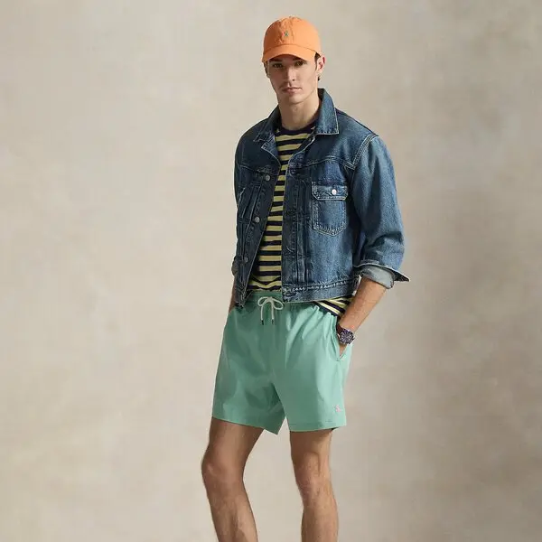 Ralph Lauren 5.75-inch Traveler Swim Trunks - Celadon