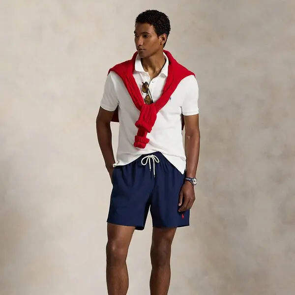 Ralph Lauren 5.75-inch Traveler Swim Trunks - Newport Navy