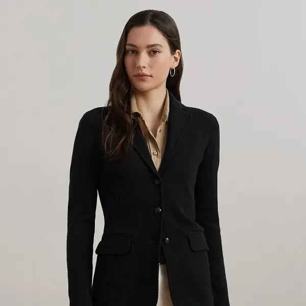 Ralph Lauren Cotton-blend Sweater Blazer - Polo Black