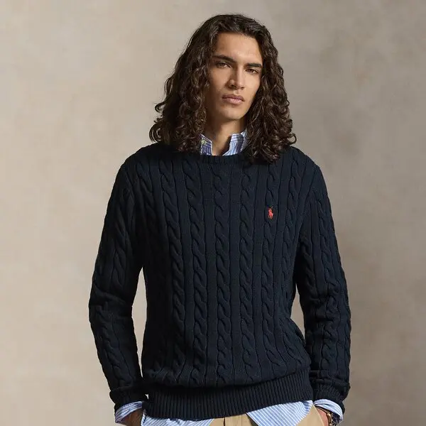 Ralph Lauren Cable-knit Cotton Sweater - Hunter Navy