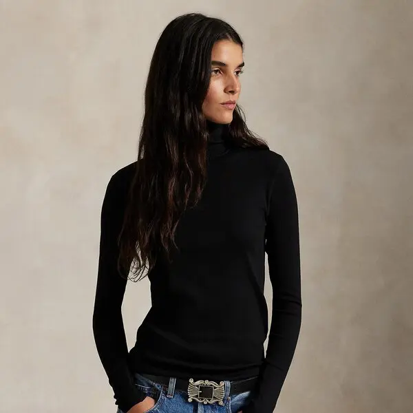 Ralph Lauren Stretch-blend Turtleneck - Polo Black