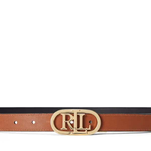 Ralph Lauren Oval-logo Reversible Leather Skinny Belt