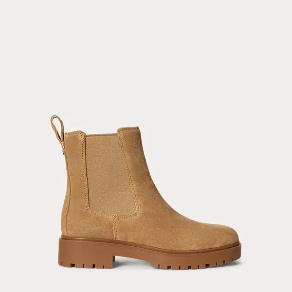 Ralph Lauren Allyson Suede Bootie - Camel