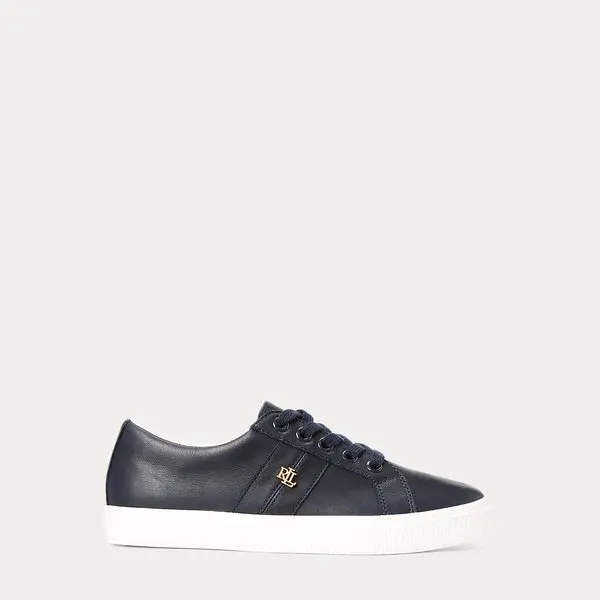 Ralph Lauren Nappa Leather Sneaker - Lauren Navy