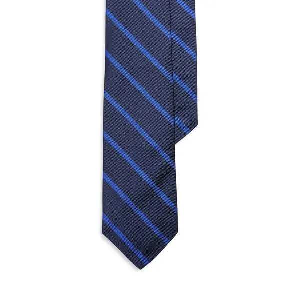 Ralph Lauren Striped Silk Repp Neck Tie - Navy/royal