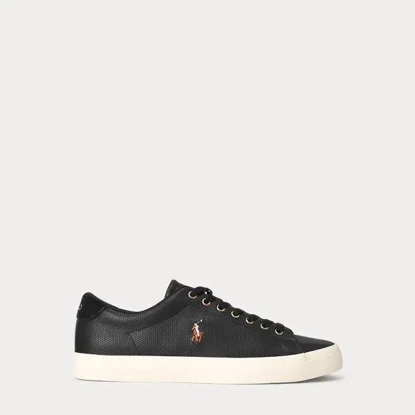 Ralph Lauren Longwood Leather Sneaker - Black