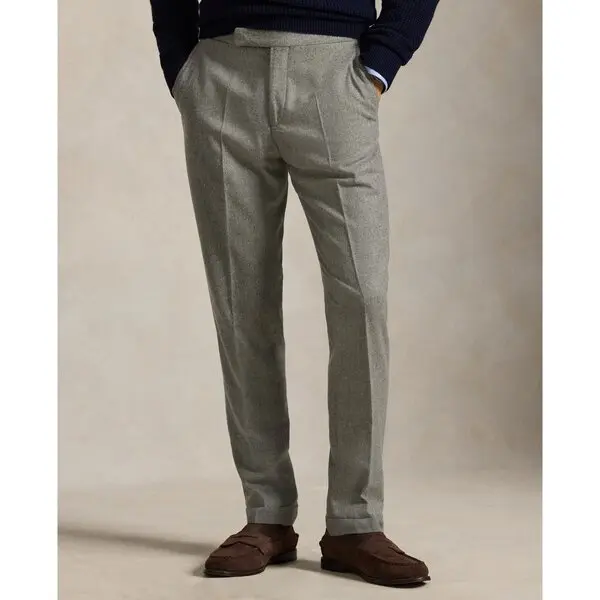 Ralph Lauren Wool Flannel Trouser - Light Grey