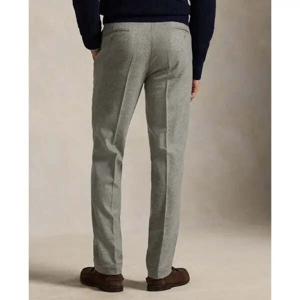 Ralph Lauren Wool Flannel Trouser - Light Grey