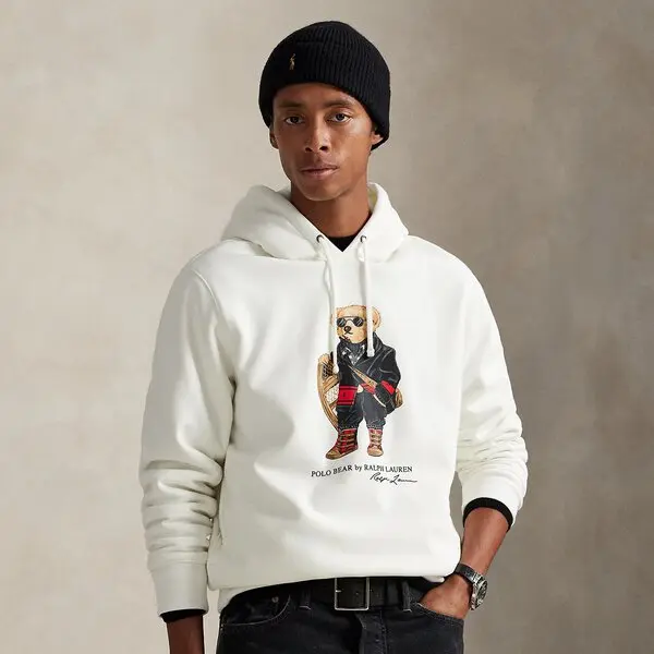 Ralph Lauren Printed Fleece Hoodie - Cream
